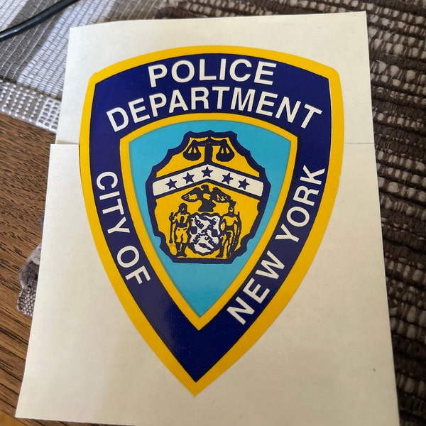 NYS NY City of New York Highway Patrol Police (1) Inside Window Faces ...