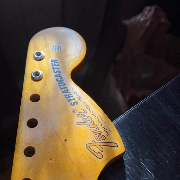 2-pack Stratocaster 50s Headstock Decal Waterslide Solid Gold Silver ...