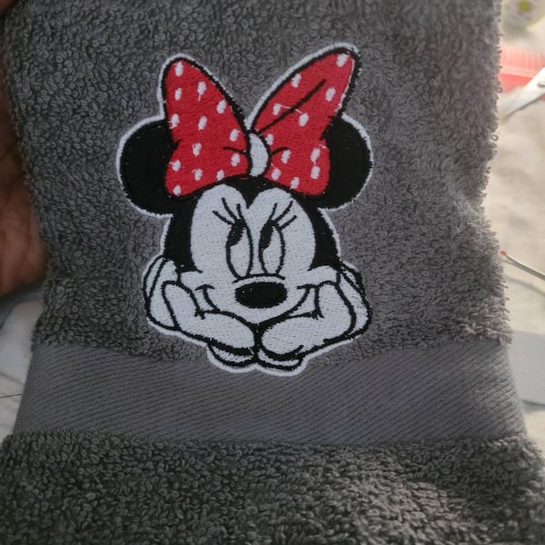 Cute Minnie Mouse Face Machine Embroidery Design, 4x4 and 5x7 Hoop ...