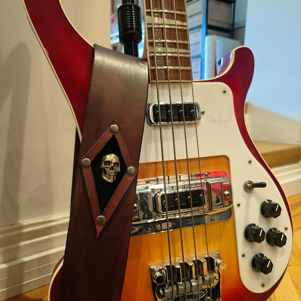 Aged Leather Belt Studded. Skull Loop Design. 2 Inches Wide. BLACK - Etsy