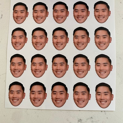 Custom Face Stickers Personalized Stickers Custom Party - Etsy