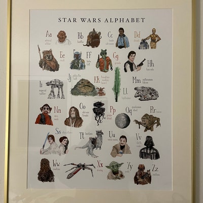 Star Wars Alphabet Poster, Star Wars A-Z, Star Wars Watercolor Art ...