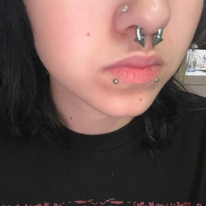 HALF GOLD / SILVER 4G, 5G, 6G, 7G, 8G, 10G, or 12G Anodized Astm F136 ...