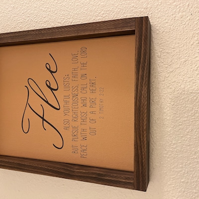 Custom Bible Verse, Printed on Framed Canvas Wall Decor, Background ...