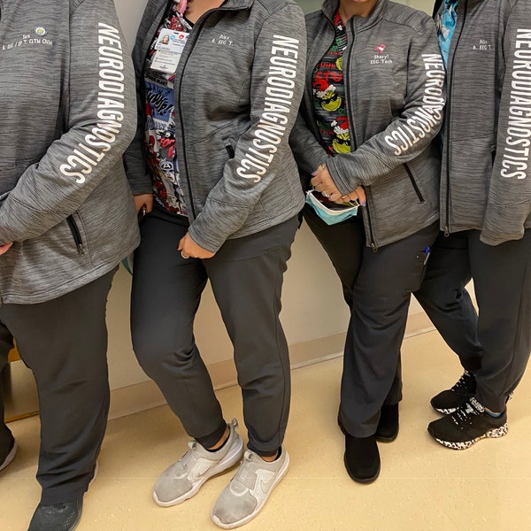 Personalized Neuro ICU Nursing Jacket | Embroidered Surgeon Sweatshirt ...