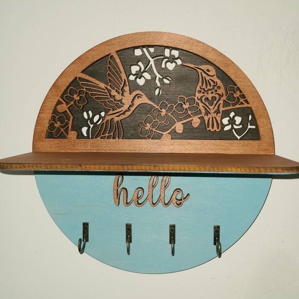 Custom Wall Key Holder | Bird Wall Key Hook | Hummingbird Key Holder ...