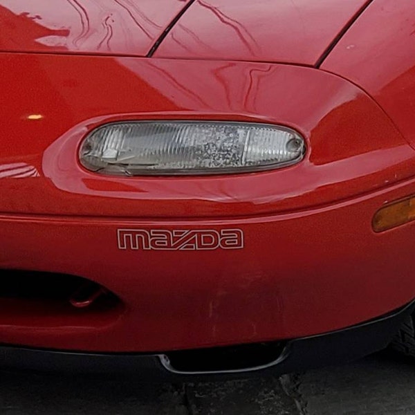 Mazda Miata Front Bumper Logo; Like OEM Decal, Vintage Styles Available ...