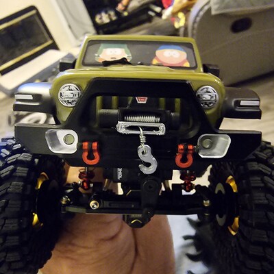 Kyosho Mini Z 4x4 Jeep Body Armor Rack With KC Lightbar and Side Ladder ...