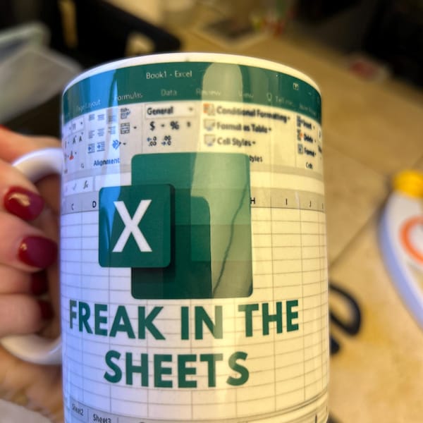 Freak in the Sheets Excel Mug - Funny Accounting Gift, 11 Oz - Etsy