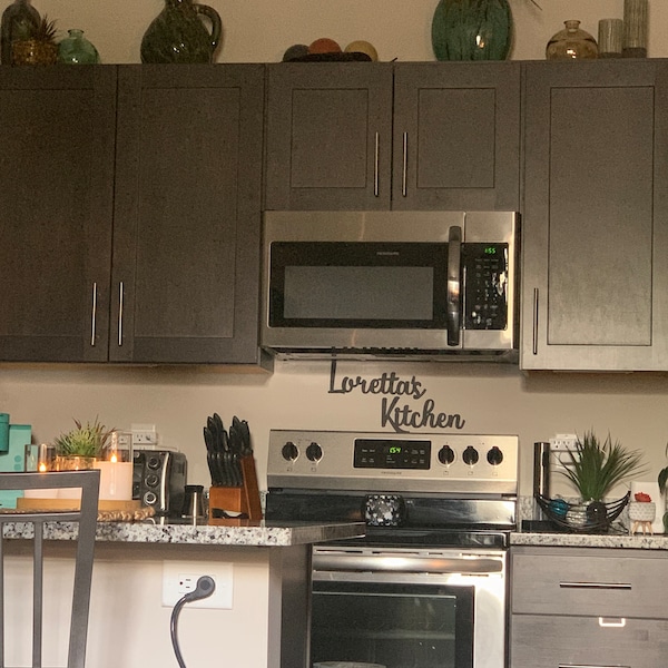 Custom Kitchen Sign. Personalized Kitchen Sign. Wood Word Cutouts ...