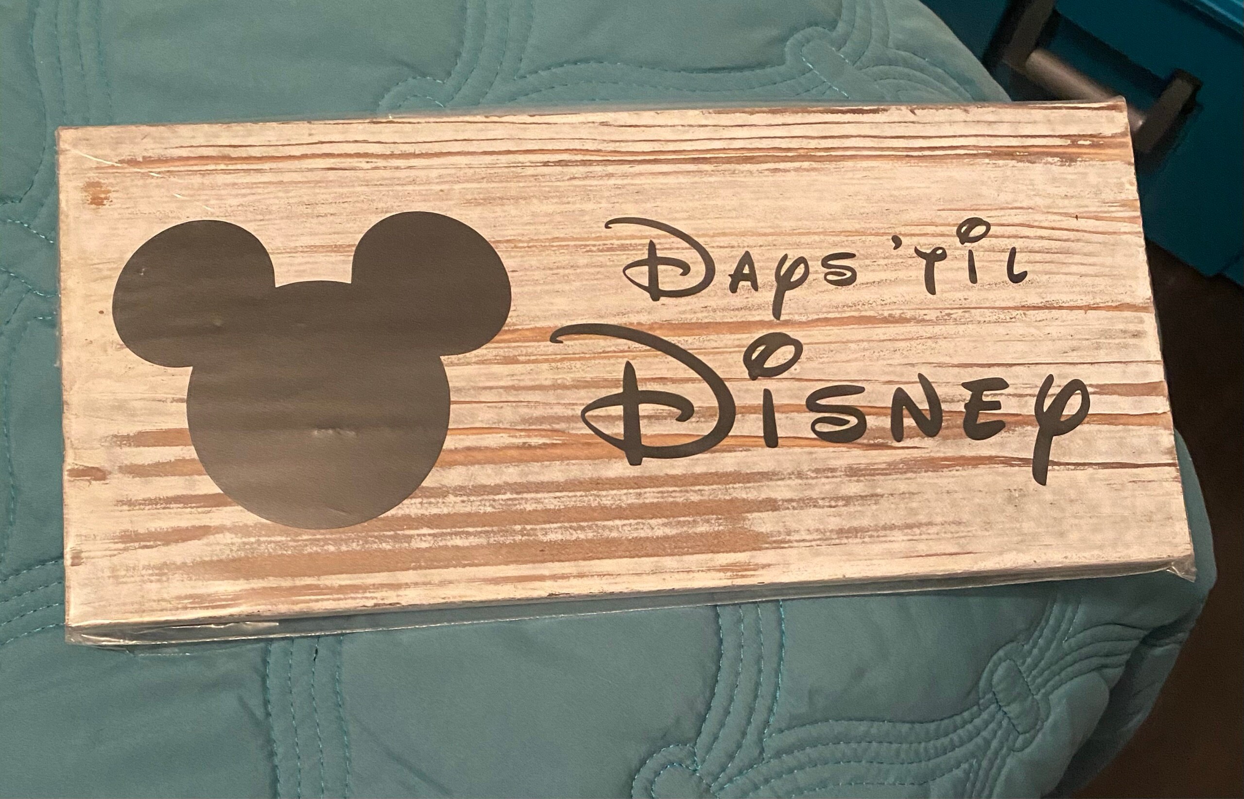 Custom Disney Sign Days til Disney Countdown Sign | Etsy