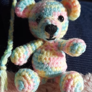 Crochet Teddy Bear Keychain Pattern, Amigurumi Bear Pattern, Christmas ...
