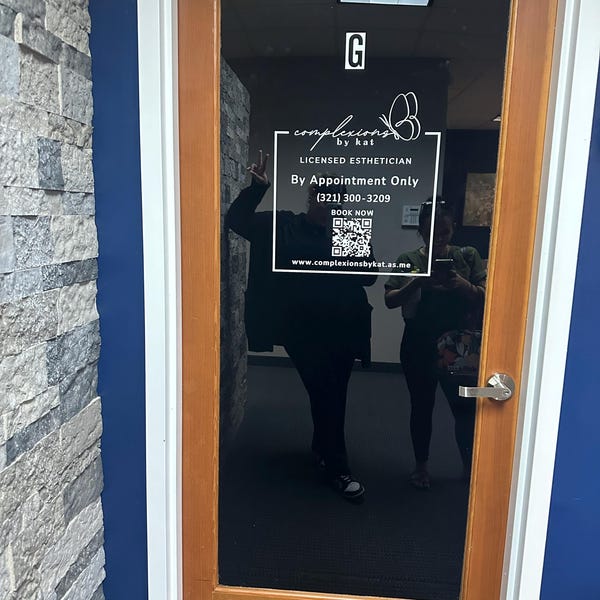 Custom Storefront Window Welcome Sign With QR CODE | Business Hours ...