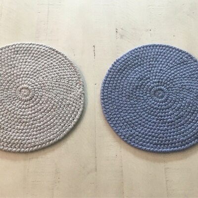 Rustic Round Trivet Crochet Pattern, Farmhouse Hot Pad Crochet Pattern ...