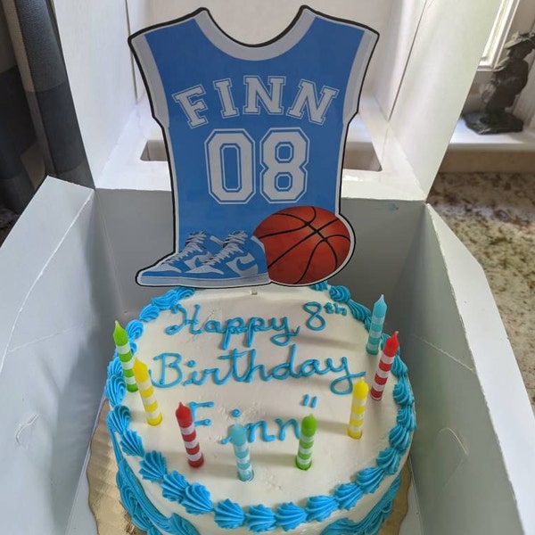 Custom Basketball Jersey Cake Topper, Personalized Basketball Cake ...