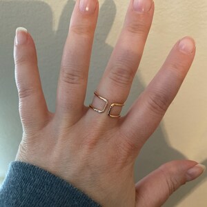 Open Bar Ring,parallel Bar Ring,double Bar Ring,gold Bar Ring,modern ...