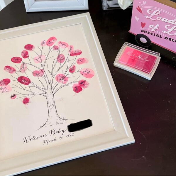 Fingerprint Tree Guestbook DIGITAL FILE, Thumbprint Tree Alternative ...
