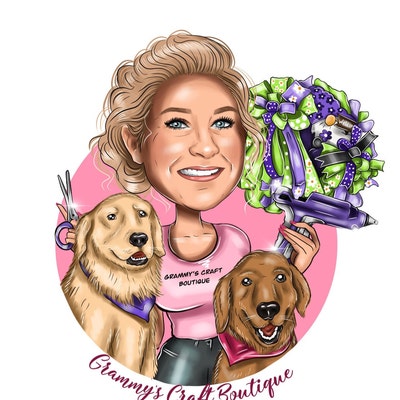 Crafter Logo Design Custom Cartoon Portrait for Your Business Logo ...