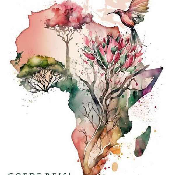 Set of 2 King Protea Watercolour Clipart, A4 Size, Digital Download ...