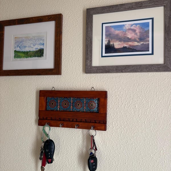 Key Holder for Wall, Key Rack, Key Hanger, Mexican Tile, Ceramic Tile ...