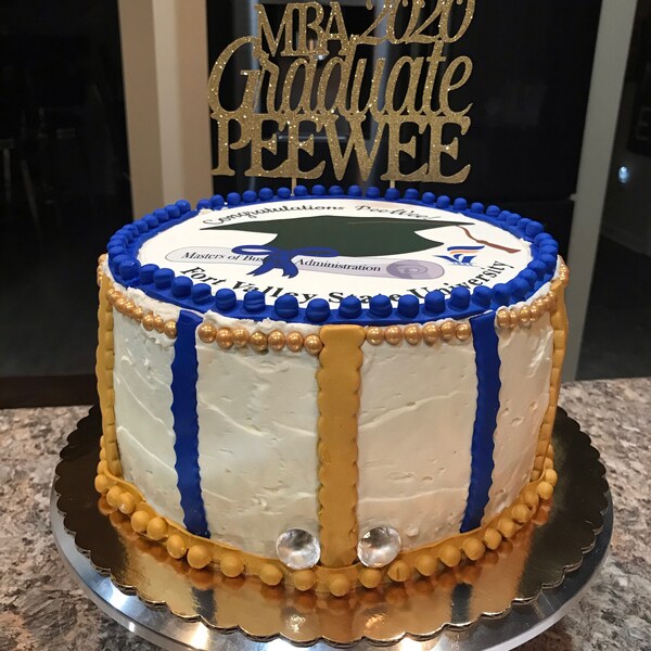 Graduation Cake Topper, Personalized Graduation Cake Topper, High ...