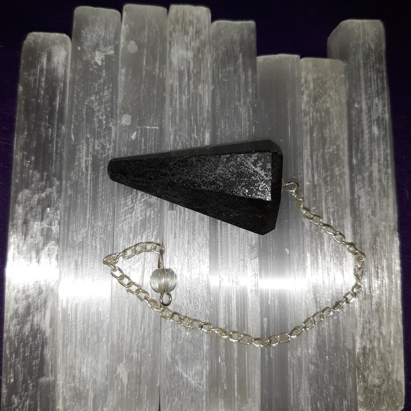 Hematite Faceted Cone Pendulum Healing Dowsing Crystal Pendulum - Etsy