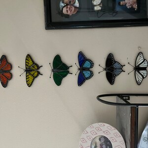 Blue Butterfly Stained Glass Butterfly Glass Wings Stained Glass Blue ...