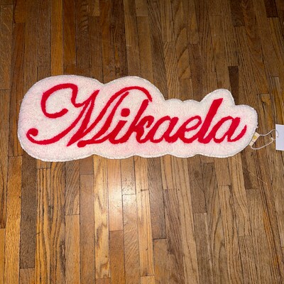 Pink Bella Style Custom Name for Girls Handmade Tufted Rug - Etsy