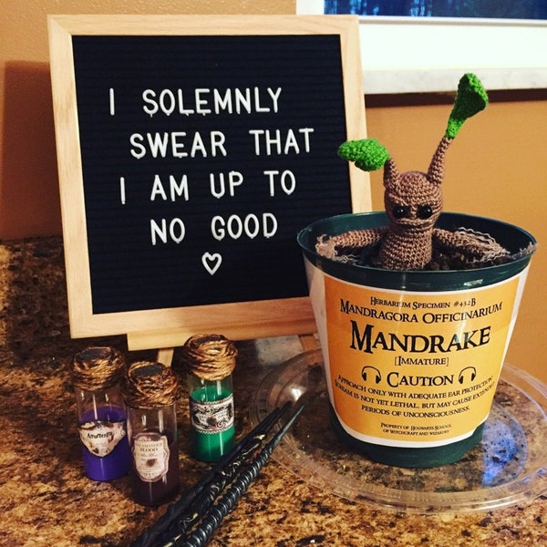 Mini Baby Mandrake Amigurumi - MADE to ORDER - Mini Size Mandrake ...