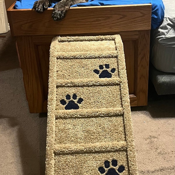 Rustic Ramp for Pets With Paw Prints, 20" Tall X 14" Wide X 35" Long ...