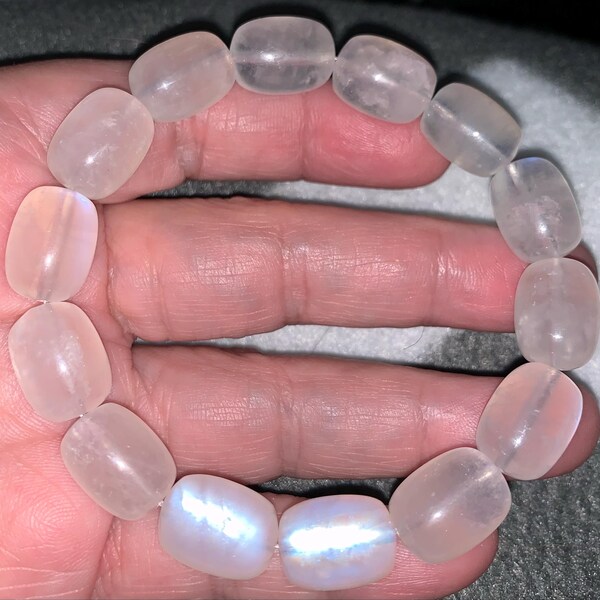 14mm Rare Natural Genuine Kunzite Cube Shape Beaded Bracelet,high ...