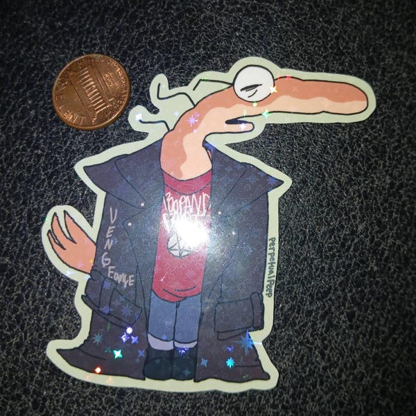 Smiling Friends Shrimp Holographic Sticker - Etsy