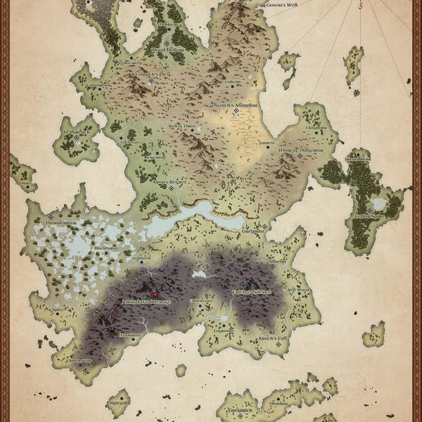 Custom Fantasy Map Commission for Writers, D&D, Gift - Etsy