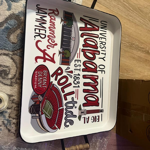 University of Alabama Enamel Tray-licensed by Glory Haus - Etsy