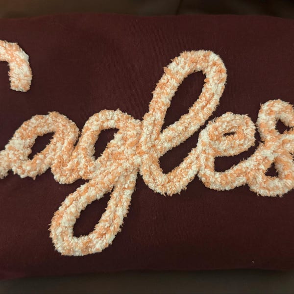 Cursive Yarn Embroidery Font - Machine Embroidery Font for Chenille ...