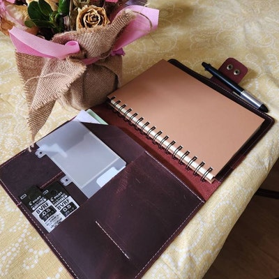 Custom Leather Portfolio, Personalized Padfolio for Women, Gifts for ...