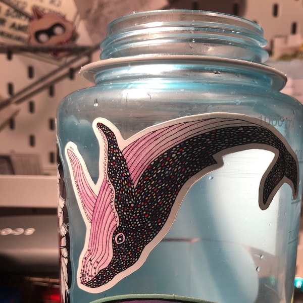 WHALE STICKER (waterproof) - Etsy