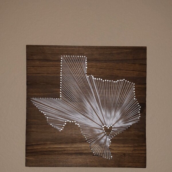 Texas String Art- Texas Sign- Texas Decor- Texas Gift - Etsy