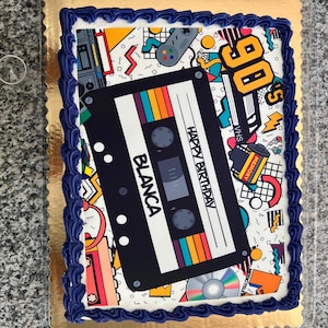 Custom Edible Vinyl Record Cake Topper. LP Edible Image for Round Cakes ...