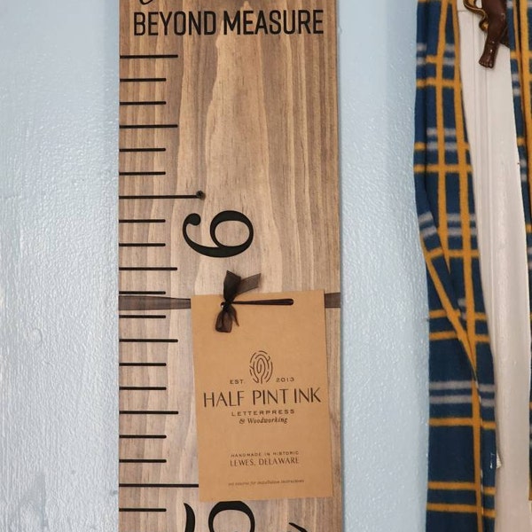 Loved Beyond Measure Growth Chart – Personalized Wooden Height Ruler ...