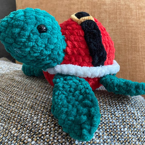 Santa Christmas Turtle Pattern Crochet PDF Download Beginner Friendly ...