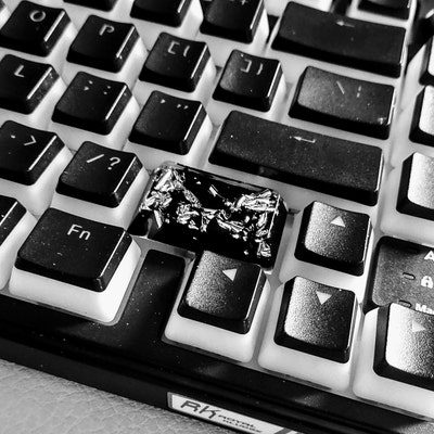 Black & Gold Artisan Keycap 1u R4 Size Hand Made Keycaps Mechanical ...