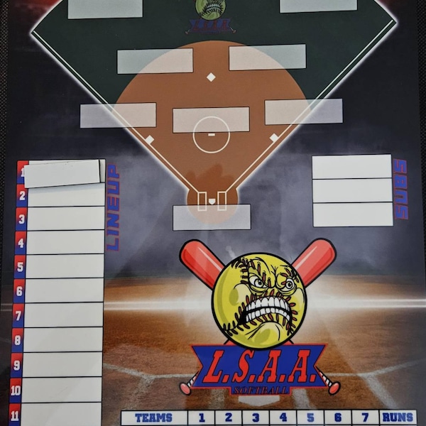 9"x12" Metal Custom Dugout Lineup Board - Etsy