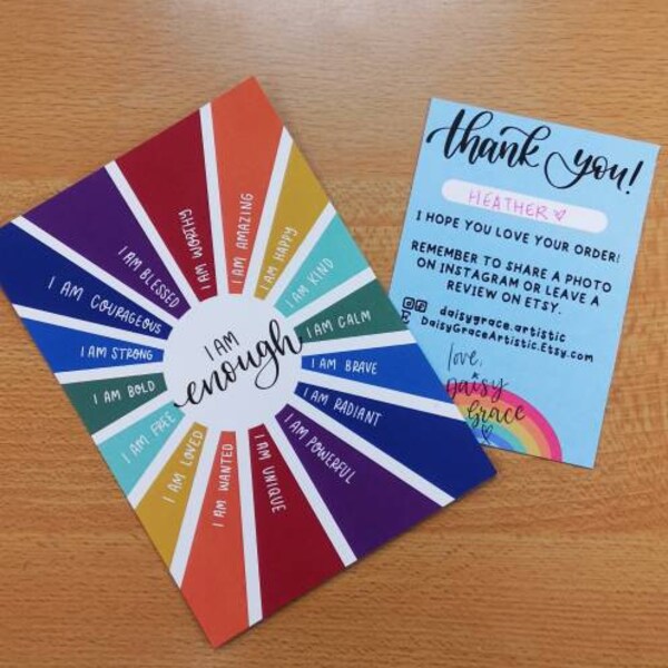 Positivity Postcards Set of 8 - Mental Health, Inspirational ...