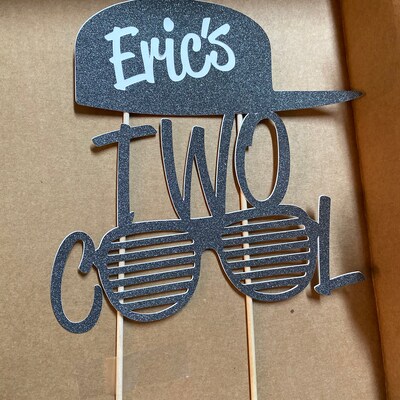 Two Cool Cake Topper Two Cool Birthday Decor Two Cool Two - Etsy