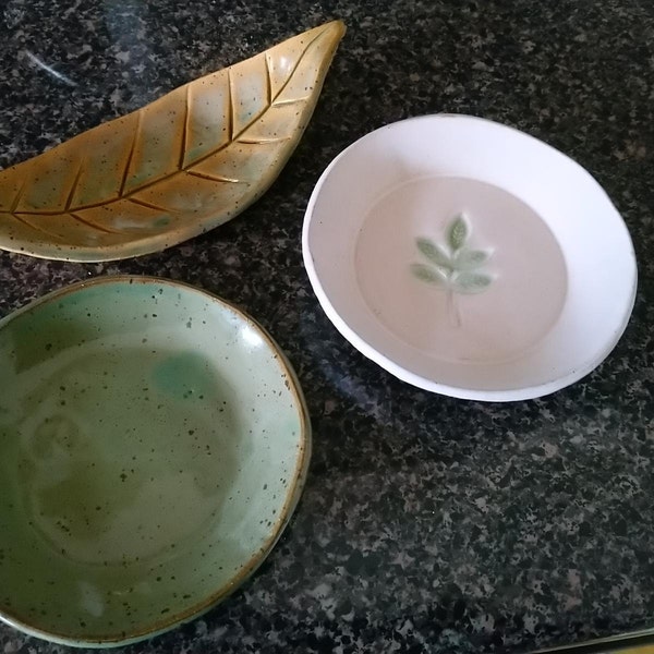 Handmade Blue Ceramic Dish | Key Dish | Key Holder | Ring Dish ...