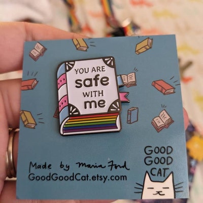You Are Safe With Me // Enamel Pin // Pride - Etsy