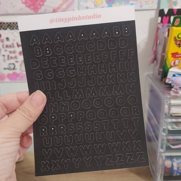 Holographic Bubble Letter Stickers #1 NEW - Etsy