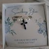 Something Blue Bridal Bouquet Charm, Pin Easily Attaches to Bridal ...