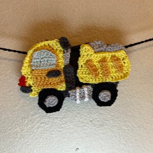 Construction Worksite Applique Pack Crochet Pattern Only Dump Truck ...